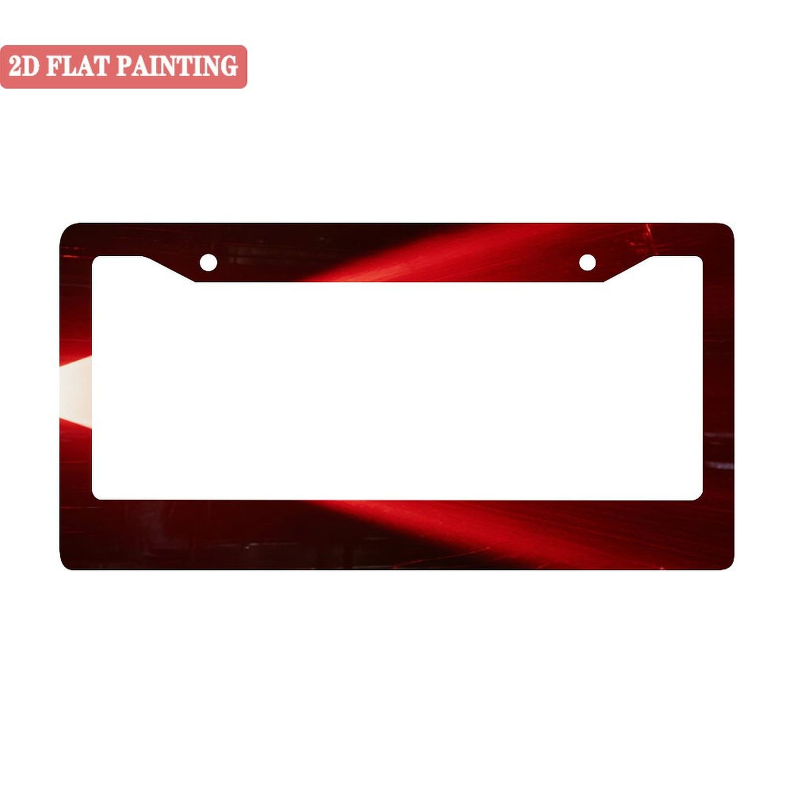 1PC License Plate Frames with Red Light - Shadow Pattern and Mounting ...