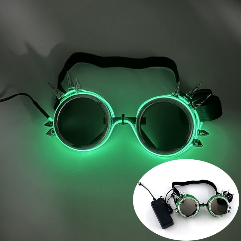 1PC Light Up LED Glasses Glow Sunglasses EL Wire Neon Glasses Glow in ...