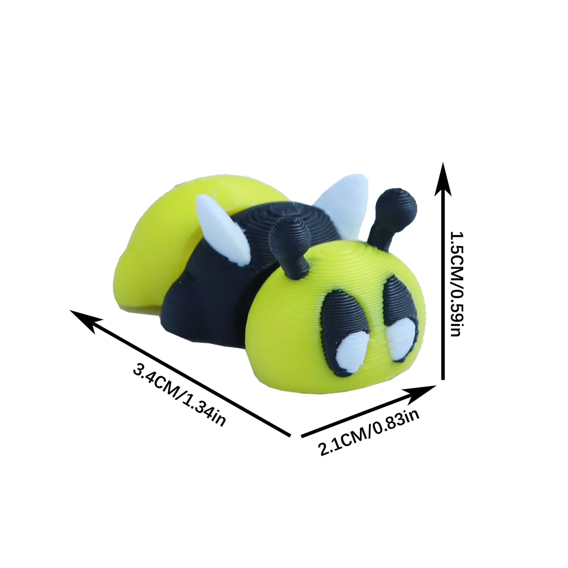 1PC Little bee 3.4CM 3D Printed Colored Animal Model Figurines Making ...