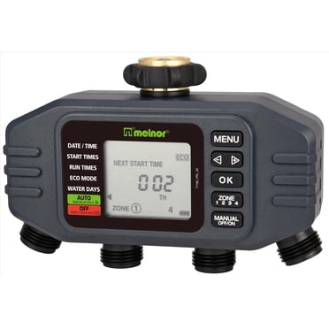 Melnor HydroLogic 4 Zone Digital Water Timer for Outdoor Garden ...