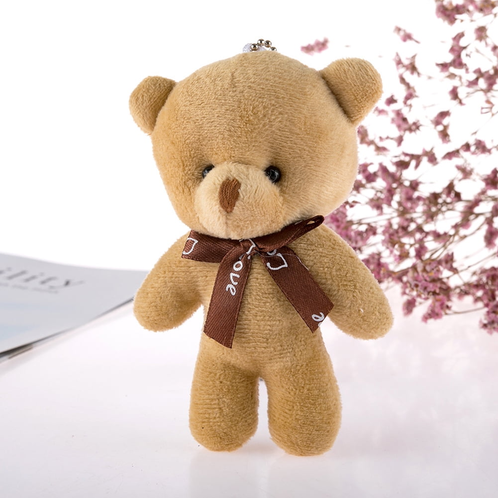 1PC Mini Plush Bear Pendant - 12cm Soft Stuffed Toy, Conjoined Bear, PP ...