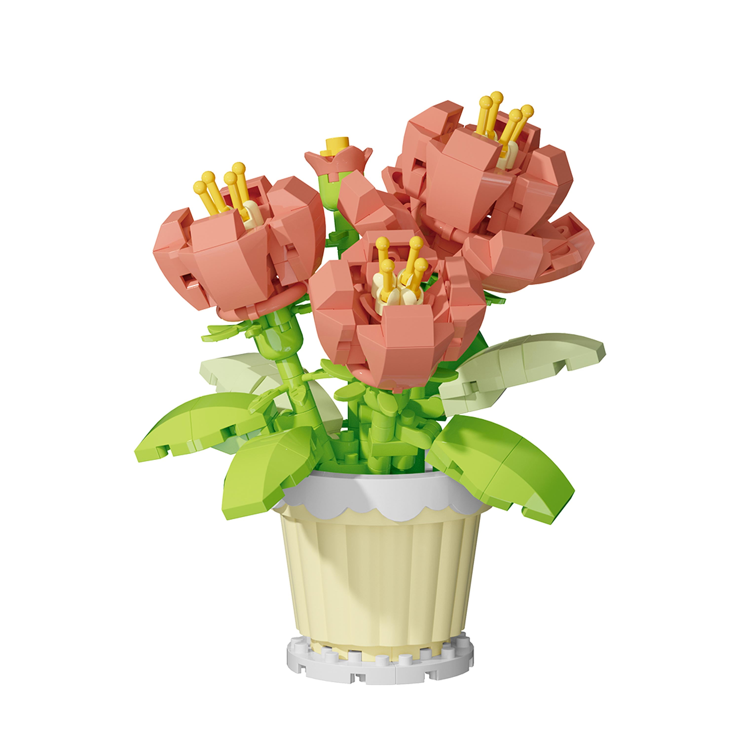 1PC Mini Succulent Flower Pot Building Blocks Simulation Flower ...