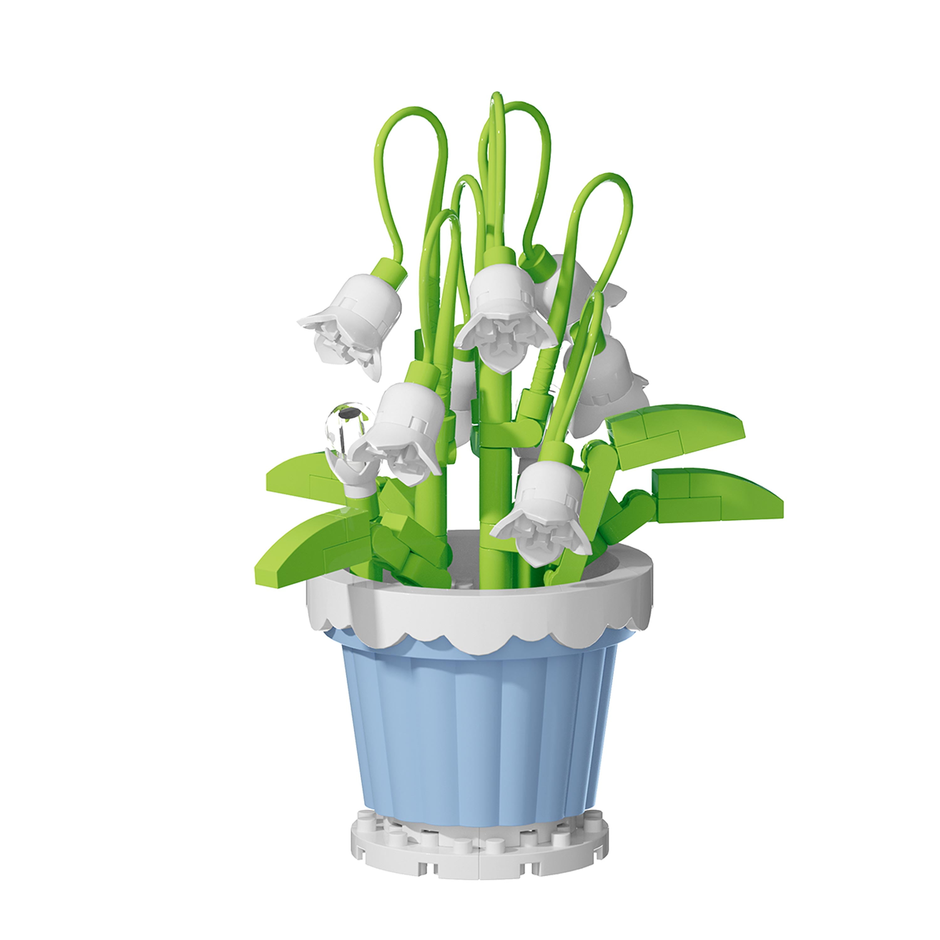 1PC Mini Succulent Flower Pot Building Blocks Simulation Flower ...