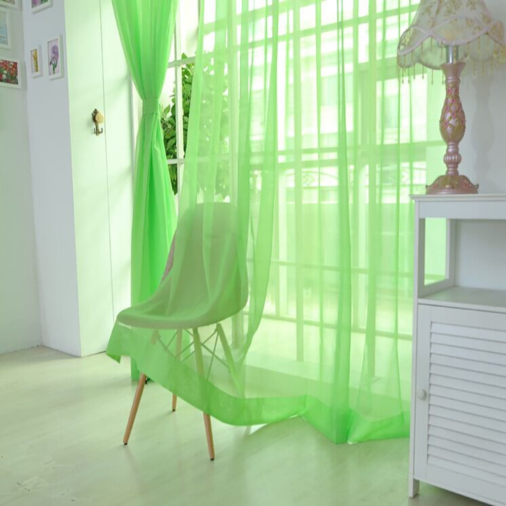 1PC Modern Voile Sheer Curtain Panel - 200cm x 80cm, Soft Light ...
