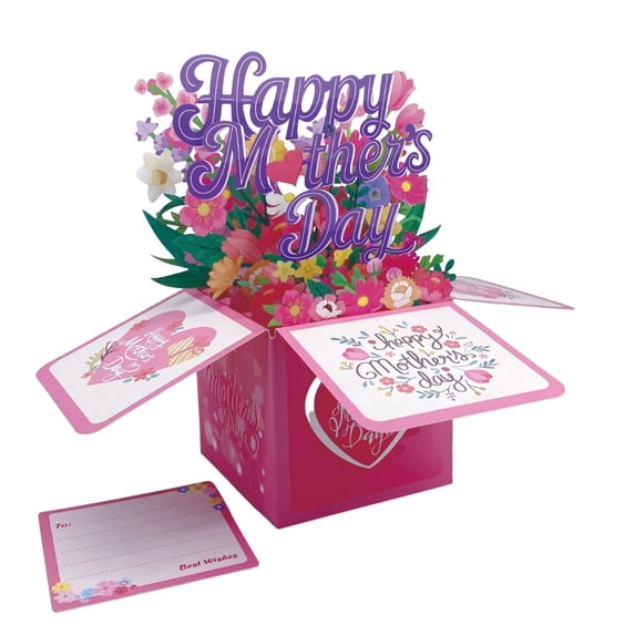 1PC Mother's Day Pop-Up Greeting Card Party Greeting Card Holiday Card ...