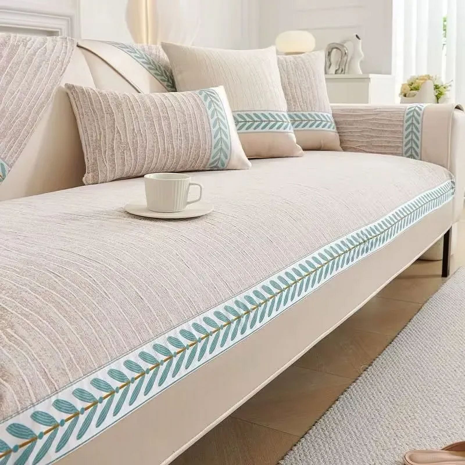 1PC New Modern Chenille Sofa Cushion Chaise Lounge Sofa Mat for Living ...