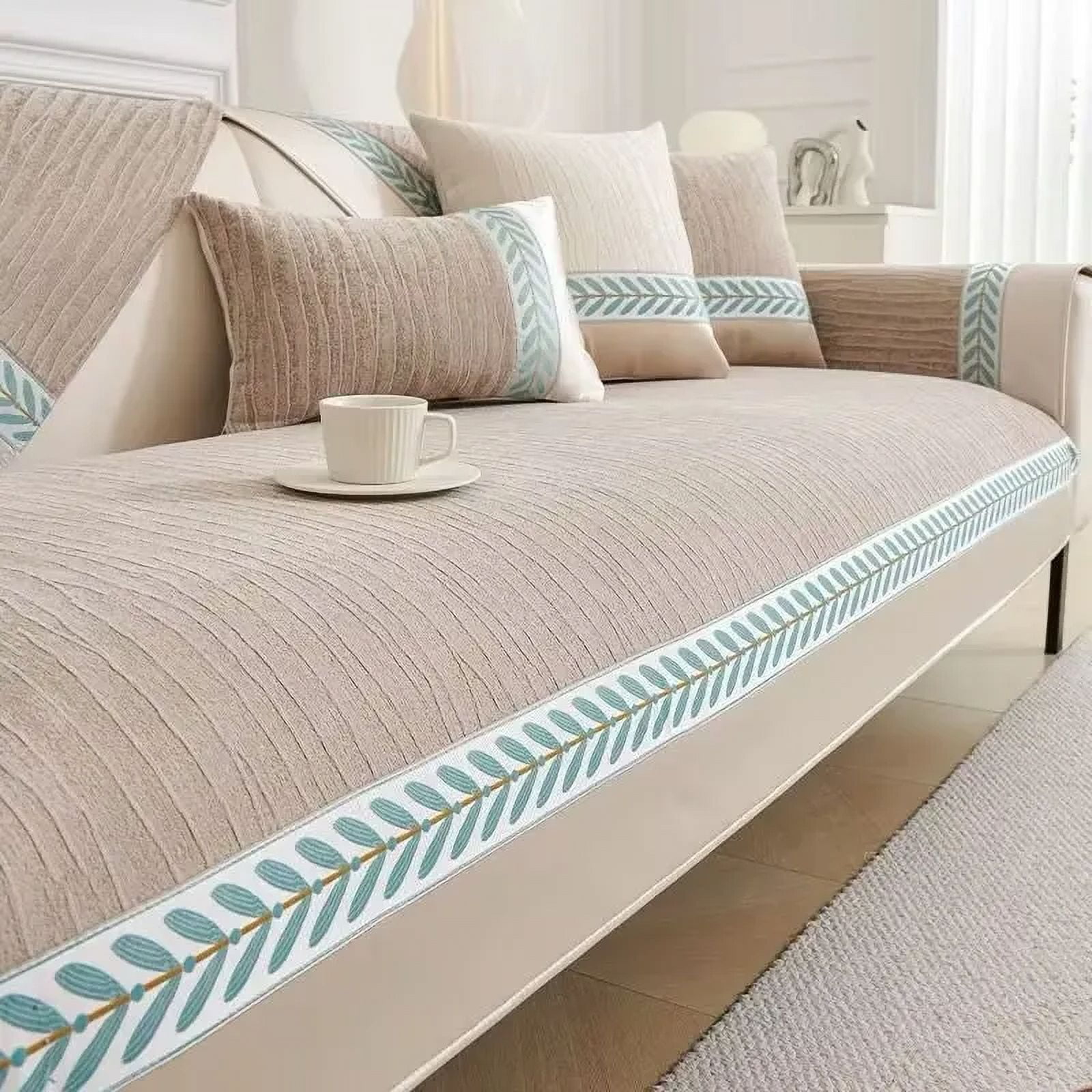 1PC New Modern Chenille Sofa Cushion Chaise Lounge Sofa Mat for Living ...
