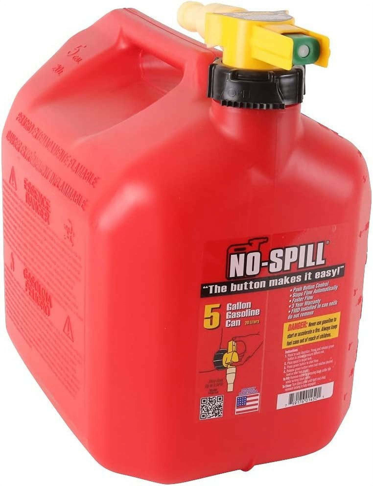 No-Spill 1450 5-Gallon Poly Gas Can CARB Compliant - Walmart.com