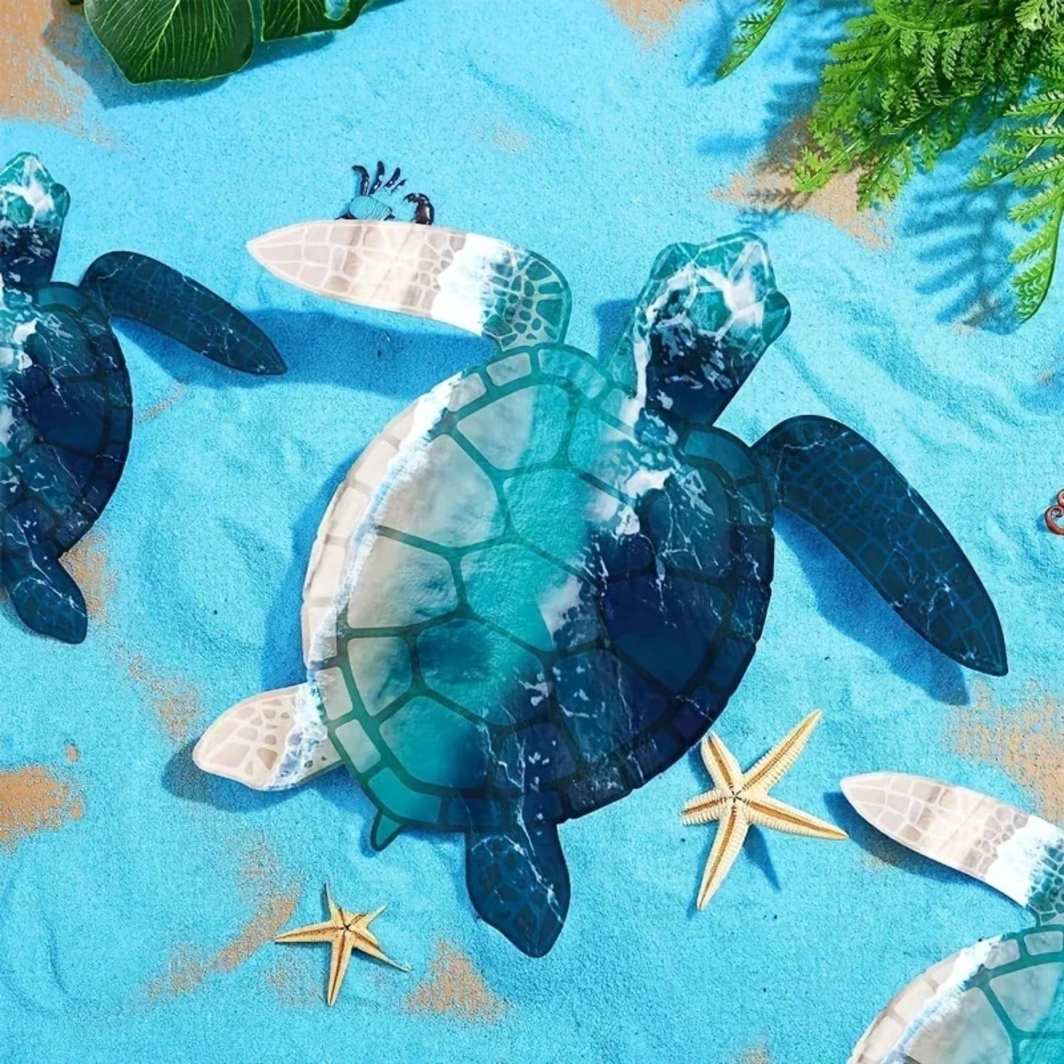 1PC Ocean Series Art Metal Wall Decoration. With Sea Turtle Decorative ...