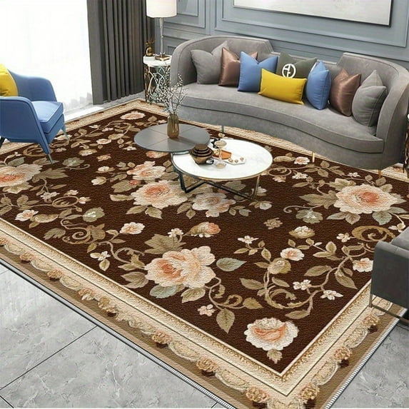 1PC Oriental-style Area Rug Partial Carpet, Lightweight Washable Easy ...