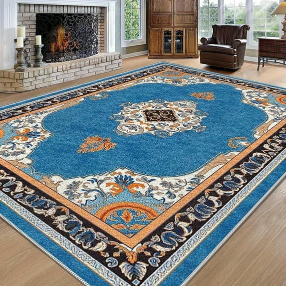1PC Ornate Area Carpet Local Carpet, Lightweight Washable Easy-to-Tidy ...