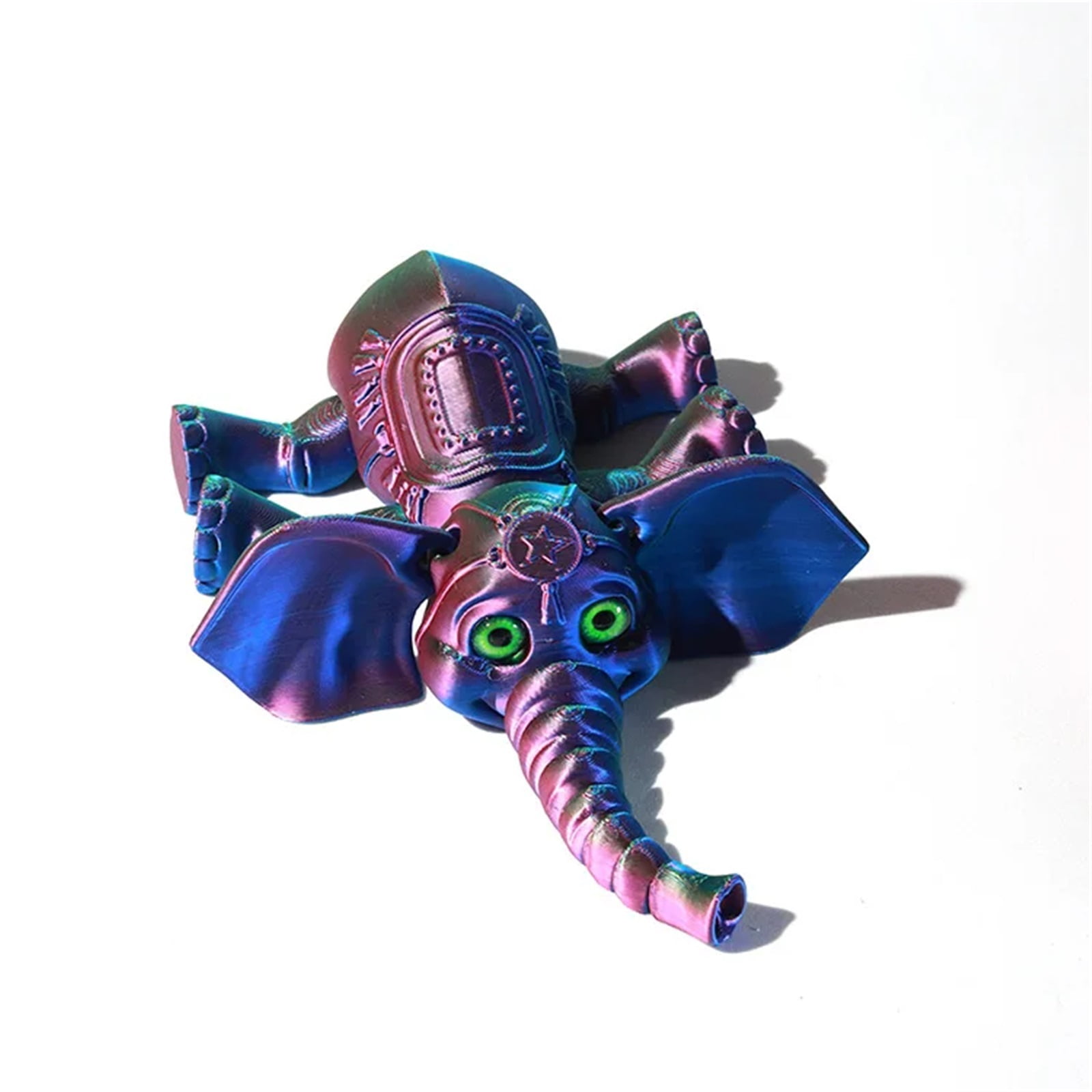 1PC PLA 3D Printed Elephant Model Multi-jointed Movable Elephant Action ...