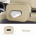 1PC PU Leather Car Tissue Box Holder, Multi-Functional Storage ...