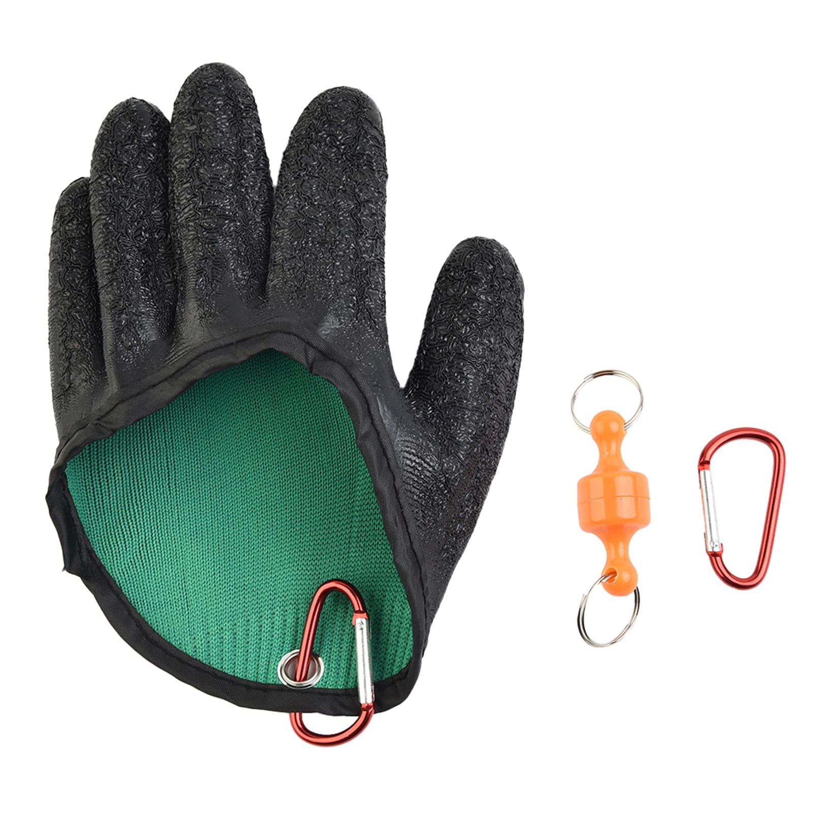 1PC/Pair Non-slip Fishing Gloves Kit Latex Coating Magnetic Hook Anti ...