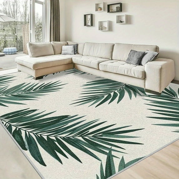 1PC Palm Leaf Style Area Carpet Local Carpet, Lightweight Washable Easy ...