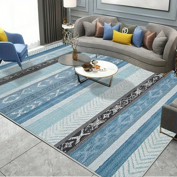 1PC Geometric Area Rug Partial Carpet, Lightweight Washable Easy-to ...