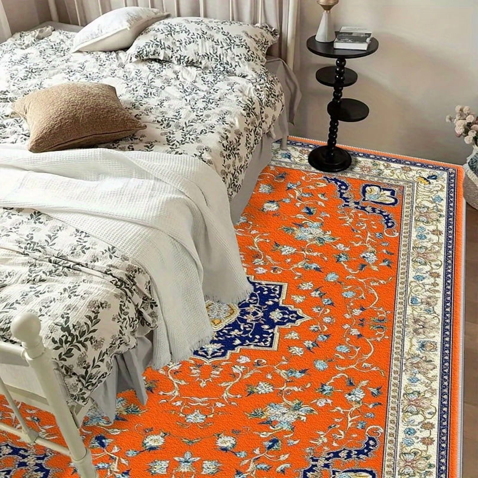 1PC Persian Style Area Carpet Local Carpet, Lightweight Washable Easy-to-Manage Carpet Mat ...