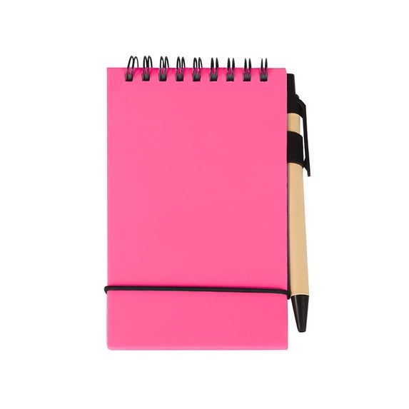 1PC Pocket Spiral Notebook with Matching Pen, 100 Pages Thick Lined ...