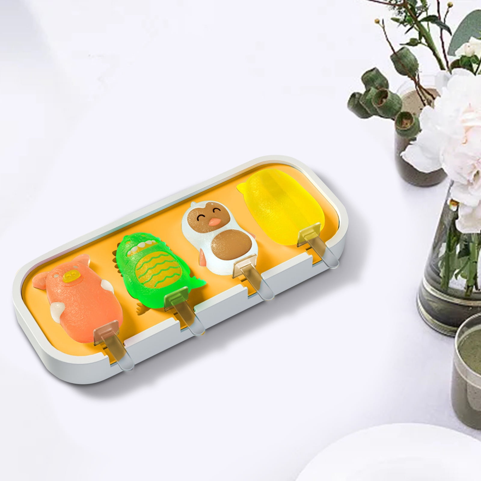 1PC Popsicle Mold Popsicle Set 4 Pieces Homemade Silicone Popsicle ...