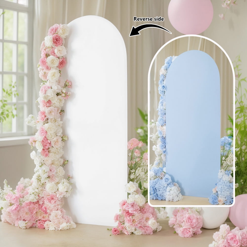 1PC Portable Arch Backdrop Cover, Fitted 2 Sided Color Wedding Arch ...