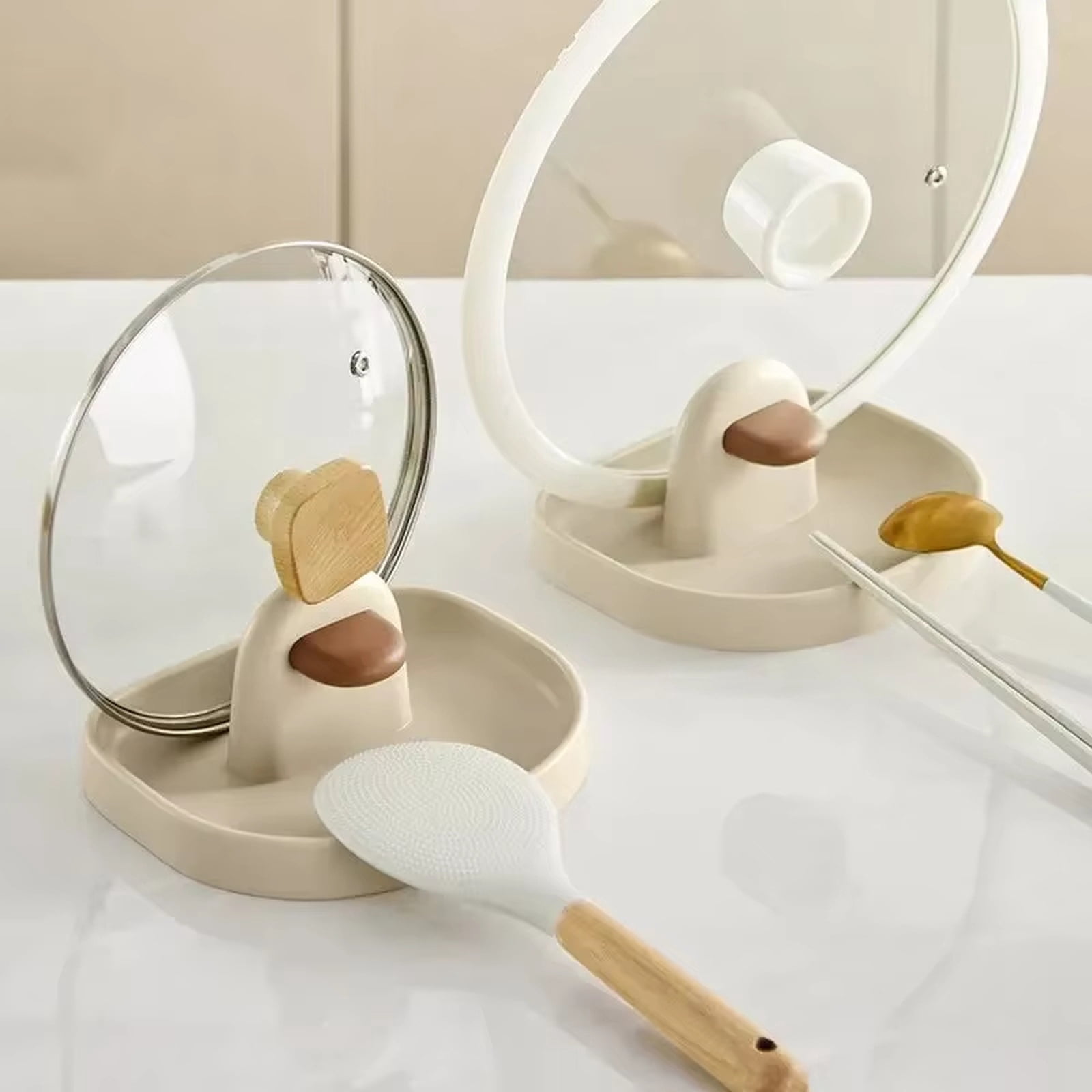1PC Pot Lid Organizer Multi-functional Storage Rack for Spoon Utensil ...