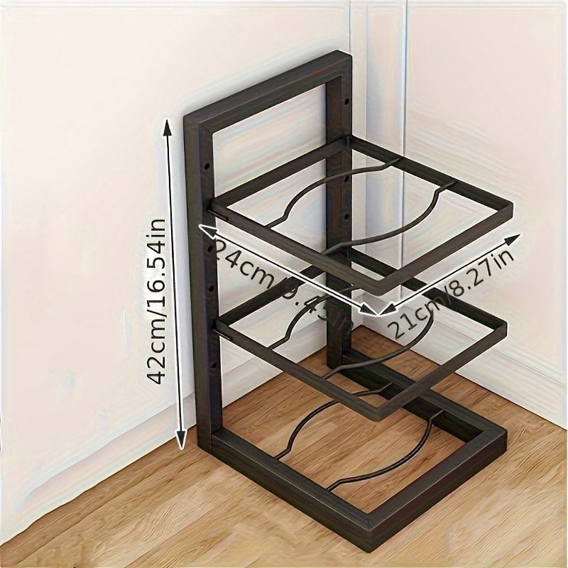 1PC Pot Rack Pot Storage Kitchen Stainless Steel Rack Layered Shelves ...