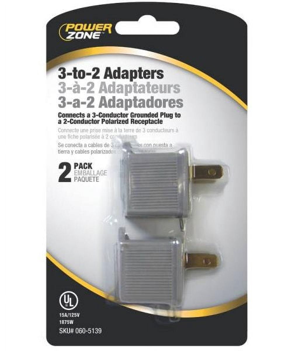 1PC Power Zone PowerZone ORAD3200 Polarized Outlet Adapter, Grounded, 3 ...