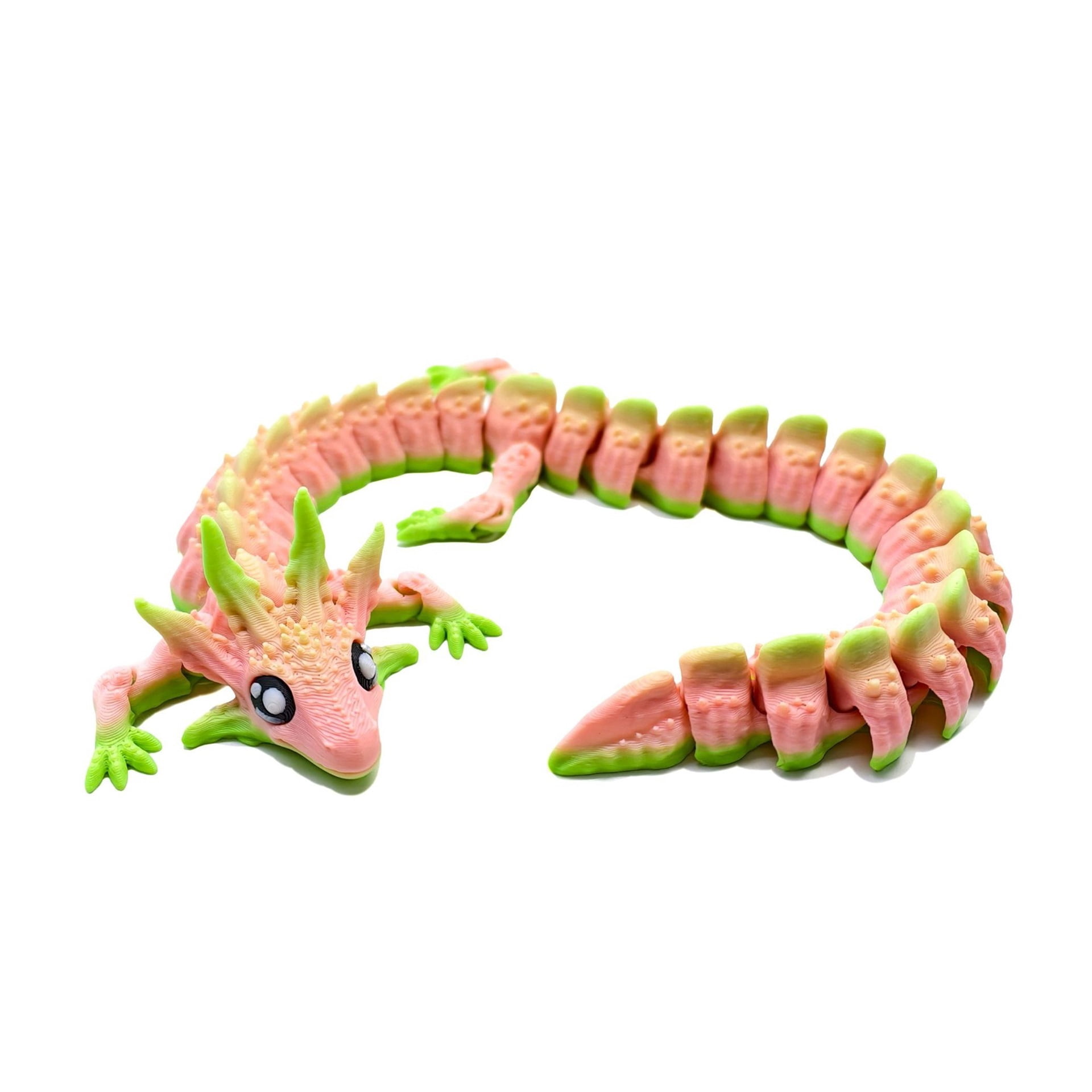 1PC Red Green Blue 34CM 3D-printed Salamander Dragon Joint Movable ...