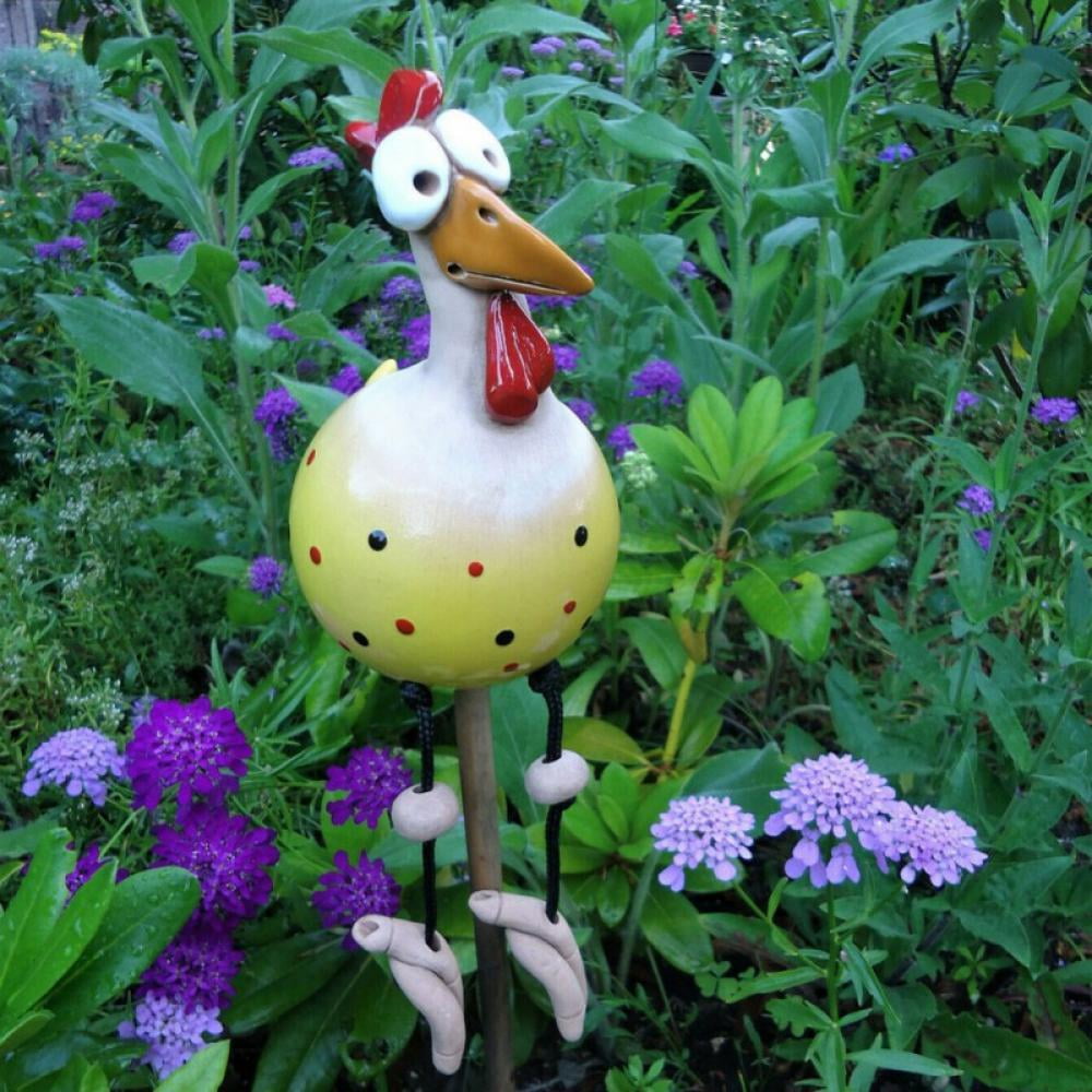 1PC Resin Chicken Outdoor Statue, Garden Sculpture Resin Rooster Decor ...
