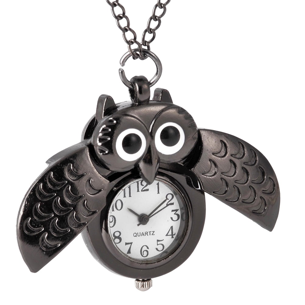 1PC Retro Owl Shape Pocket Watch Lovely Owl Pocket Watch Delicate ...