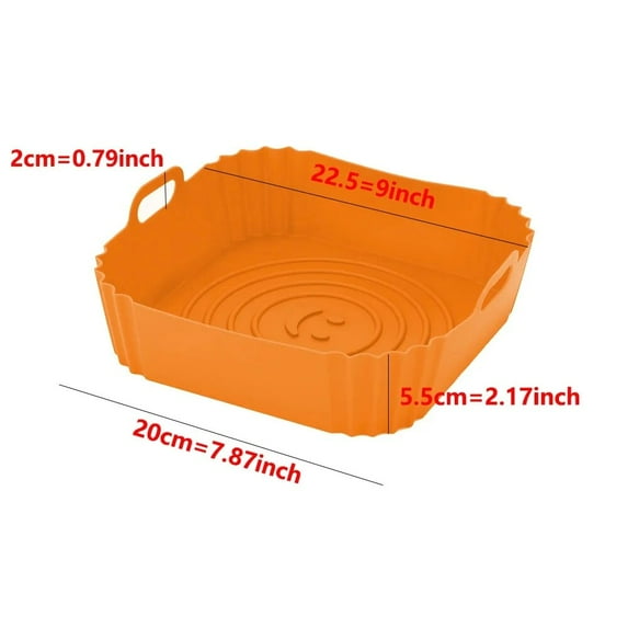 1PC Reusable Airfryer Pan Liner Accessories Silicone Air Fryers Oven ...