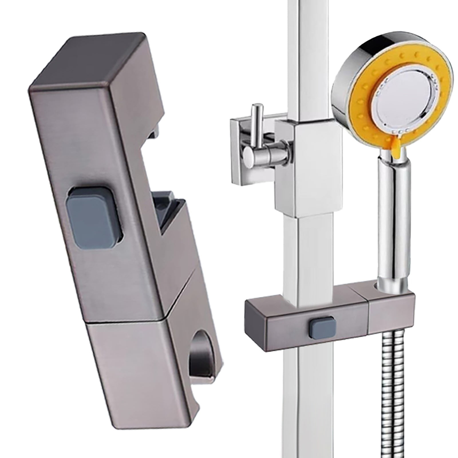 1PC Rotatable Adjustable Square Pipe Shower Head Bracket, No ...