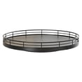 1PC Round Black Tray, Non-Slip Metal Serving Platter For Restaurant ...