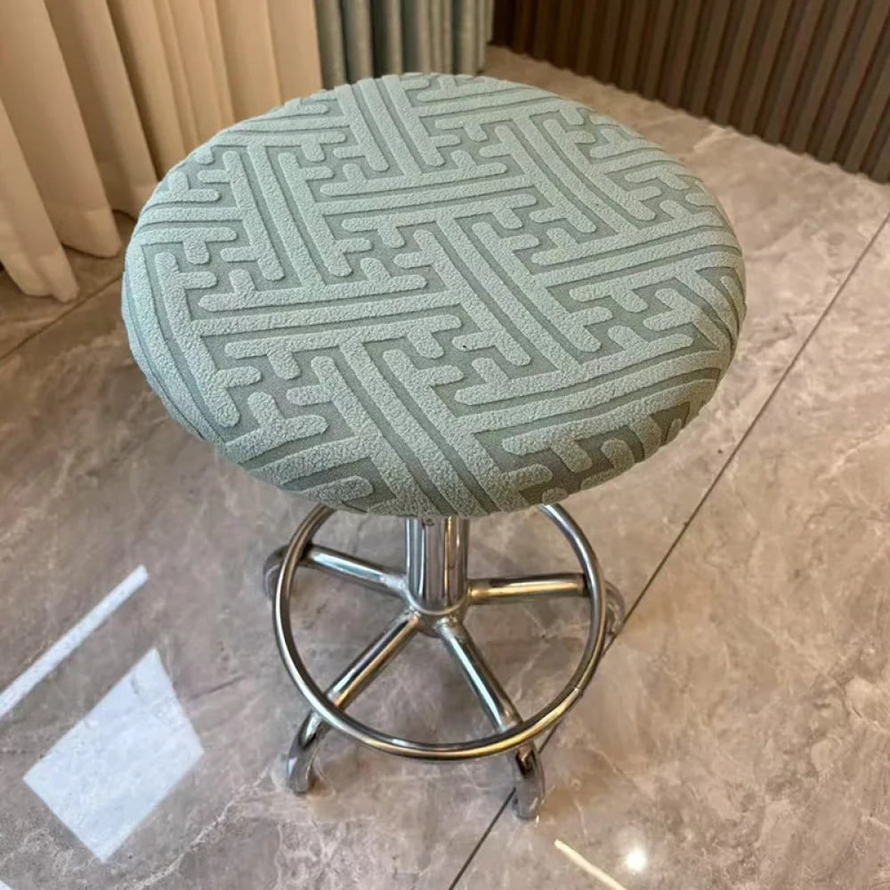 1PC Round Stool Elastic Cushion Cover Dustproof Wear-resistant Chair ...