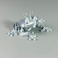 1PC SILVER 5CM 3D Printed Crown Frog Jointed Articulated Figurine ...