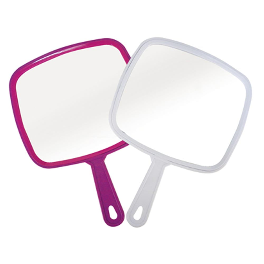 1PC Salon Hand Held Paddle Mirror TV Shape Medium 8" X 9" Vanity ...