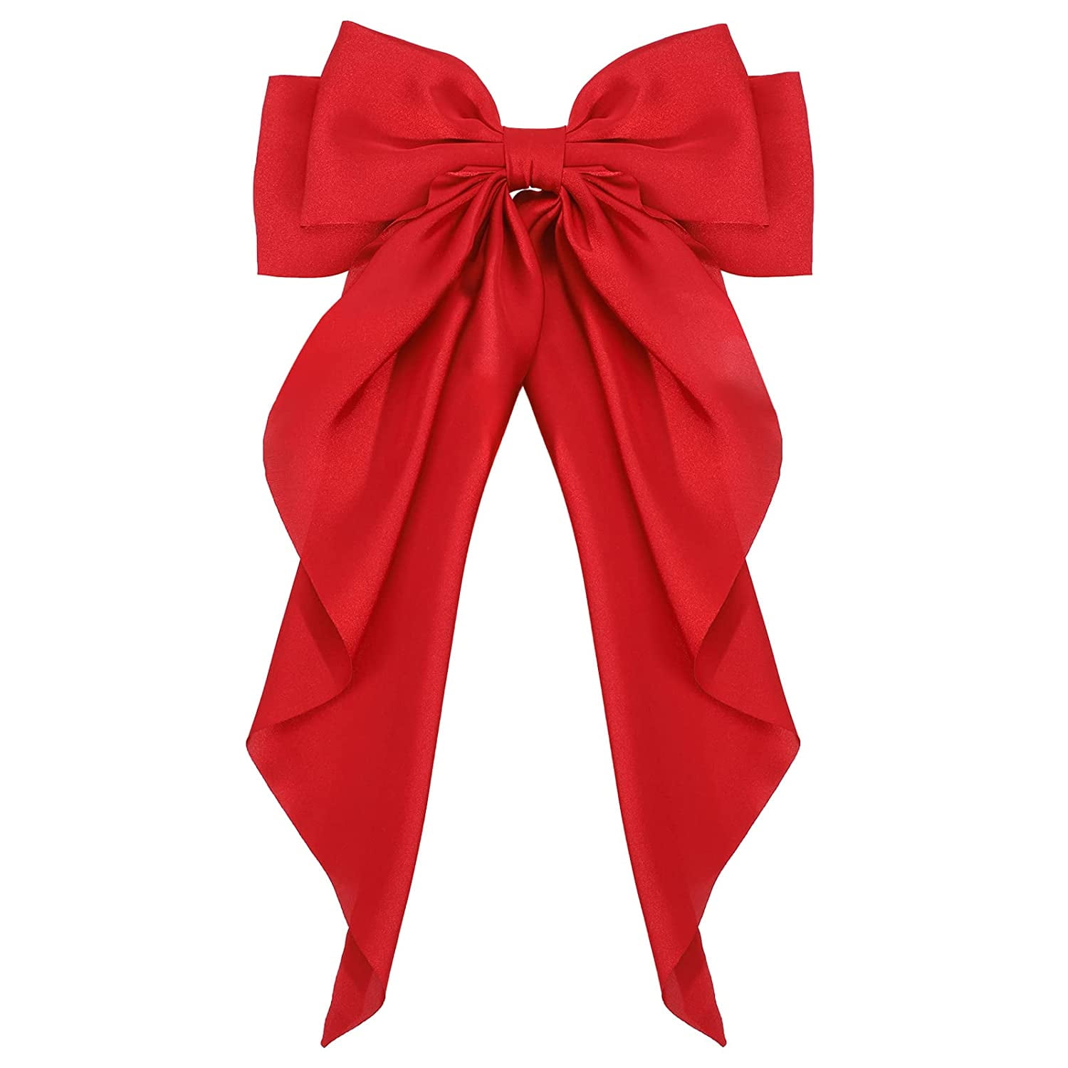 1PC Satin Hair Bows for Women Large Hair Barrettes Ribbon for Girls ...