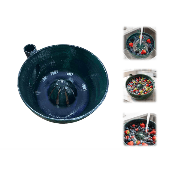1PC Self Spinning Berry Washing Bowl, Automatic Berry Wash Bowl, Fruit ...