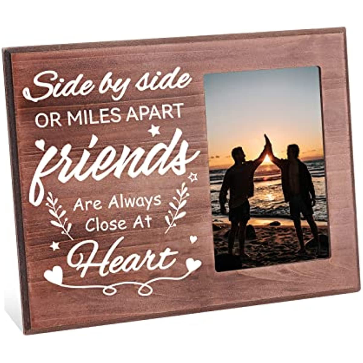 1PC Friendship Wooden Photo Frame- Side By Side or Miles Apart, Forever ...