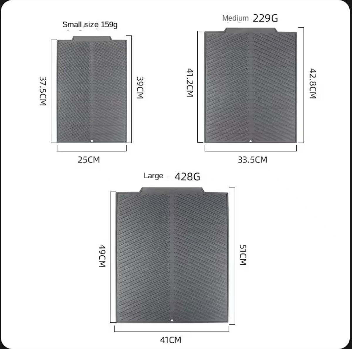 1PC Silicone Drain Pad Drying Mat Pots Dish Drain Mat For Kitchen ...