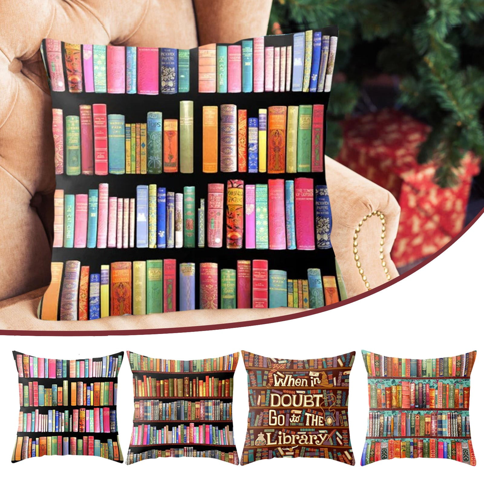 1PC Simple And Super Soft Pillow Ancient Books In The Library Series ...
