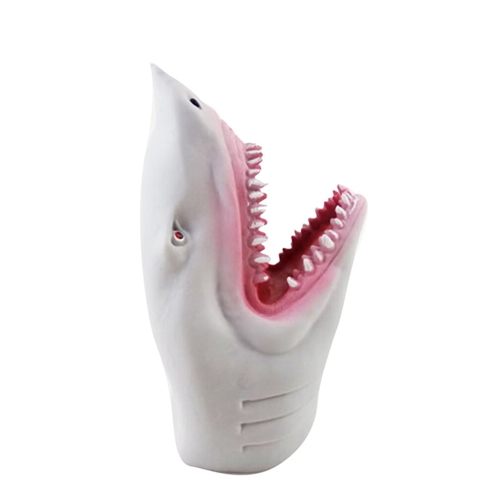 1PC Simulated Hand Puppet Toy Plastic Shark Gloves Toy Cartoon Story ...