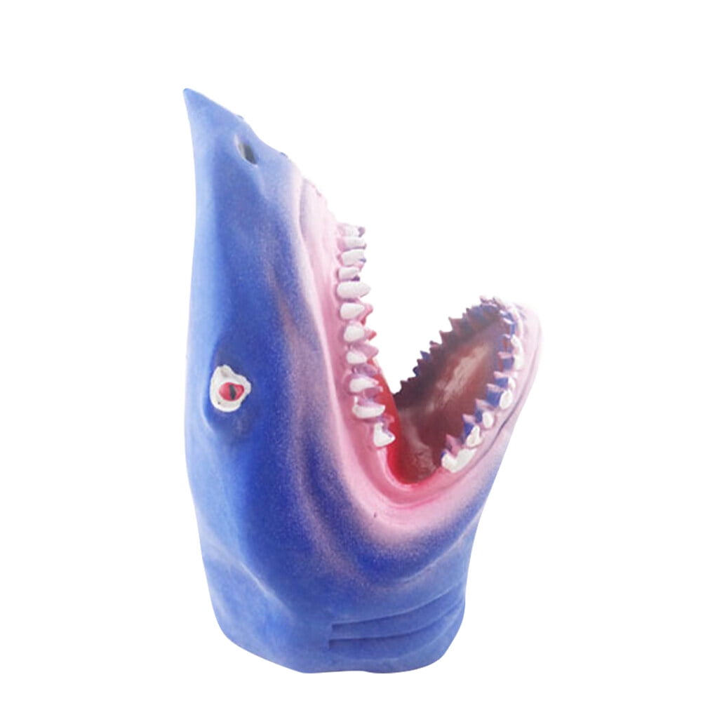 1PC Simulated Ocean Shark Hand Puppet Toy Plastic Shark Gloves Toy ...
