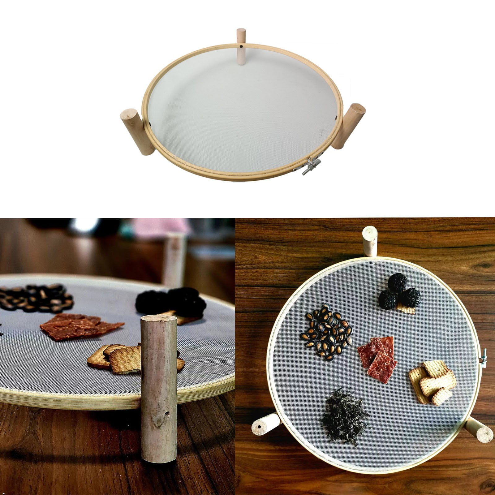 1PC Single-Layer Air Drying Rack Wooden Pasta Herb Drying Rack ...