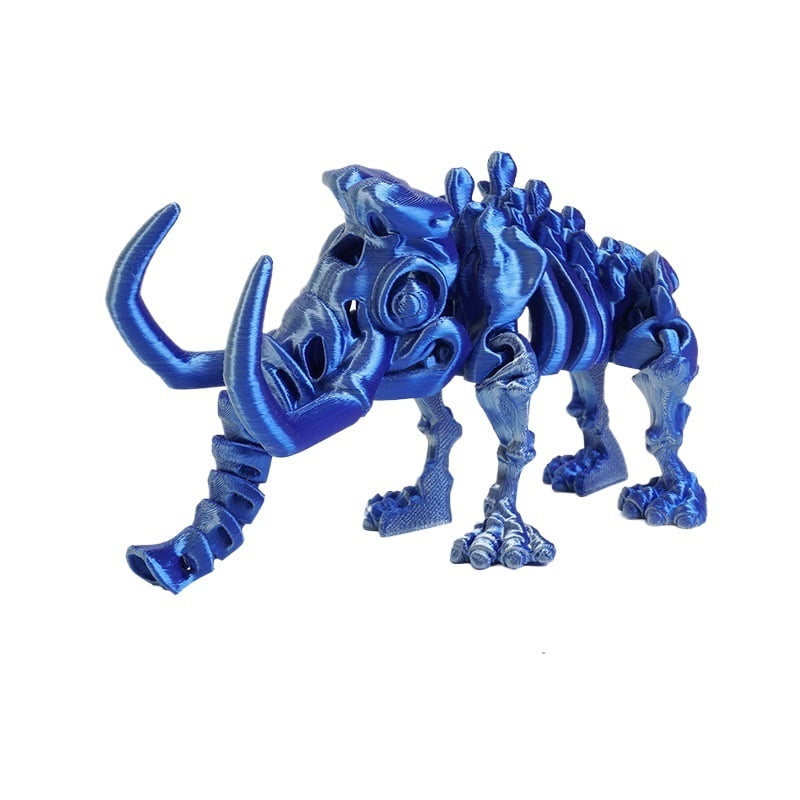 1PC Sink blue silver mammoth 22.5CM 3D printed mammoth dinosaur ...