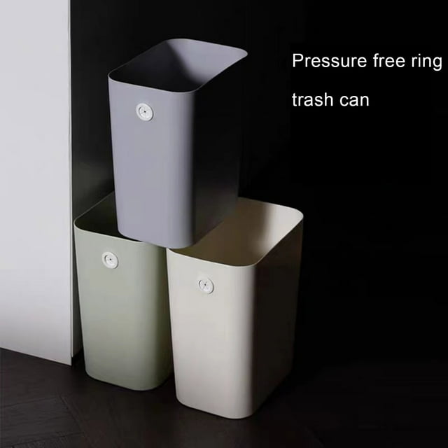 1PC Slim Plastic Waste Basket with Fixed Hole Uncovered Bathroom Gap ...