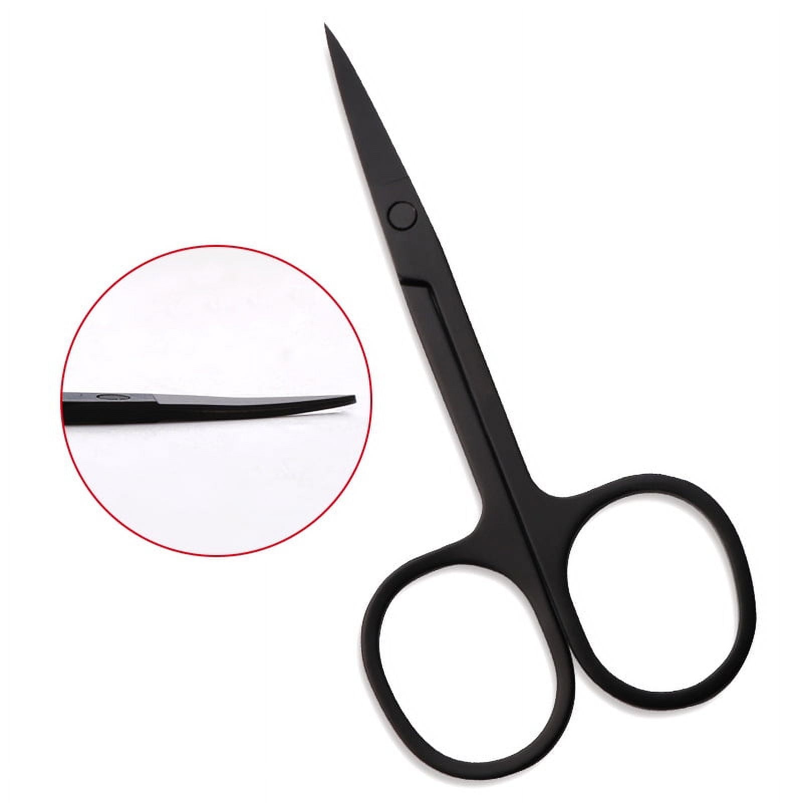 Weichuang Stainless Steel Nose Hair Scissors, Rounded Tip Trimming ...