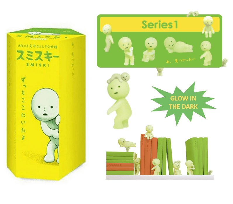 1PC Smiski Figures Smiski Hipper Series 1 Glow in the Dark Smiski ...