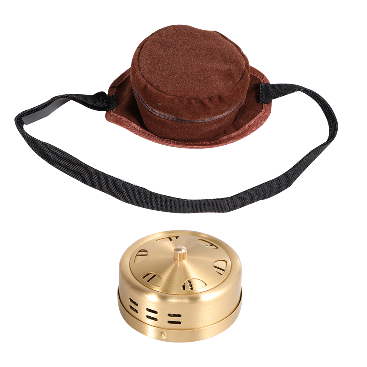 1PC Smokeless Copper Moxa Box with Cloth Cover Portable Moxibustion ...