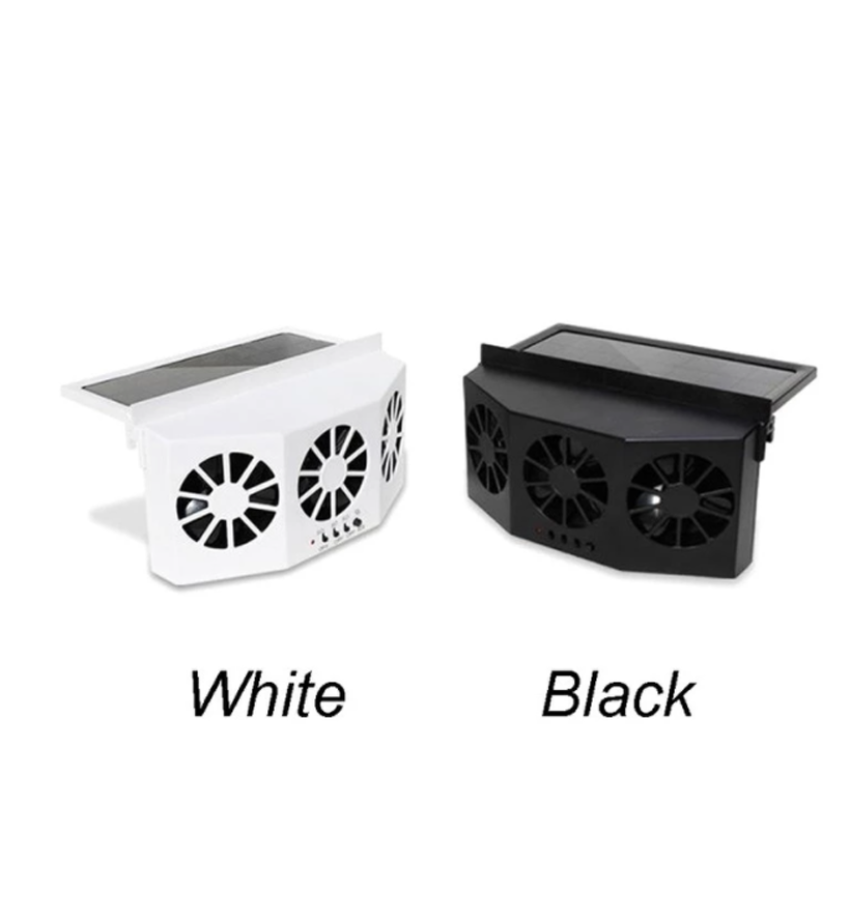 1PC Solar Powered Car Cooler Window Radiator Exhaust Fan Auto Air Vent ...
